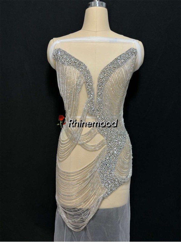 Natalie - Rhinestone Bodice Applique